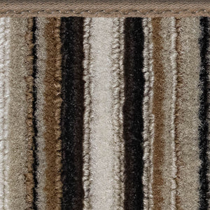 Mocha Brown Stripe Skid-Resistant Carpet Swatch - Bound | House Home & More