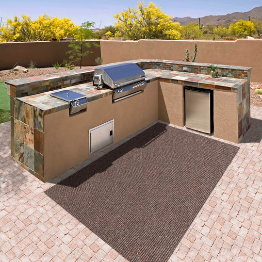 Tuscan Brown Outdoor Carpet UV Protected and Durable | House Home & More