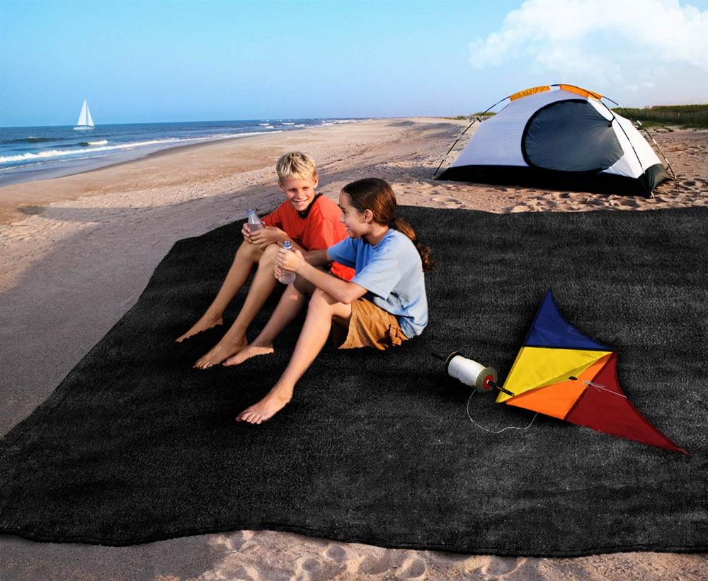 Black Outdoor Turf Rugs Fade Resistant Durable | House Home & More