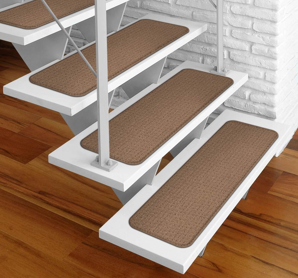Toffee Brown Adhesive Carpet Stair Treads | House Home & More